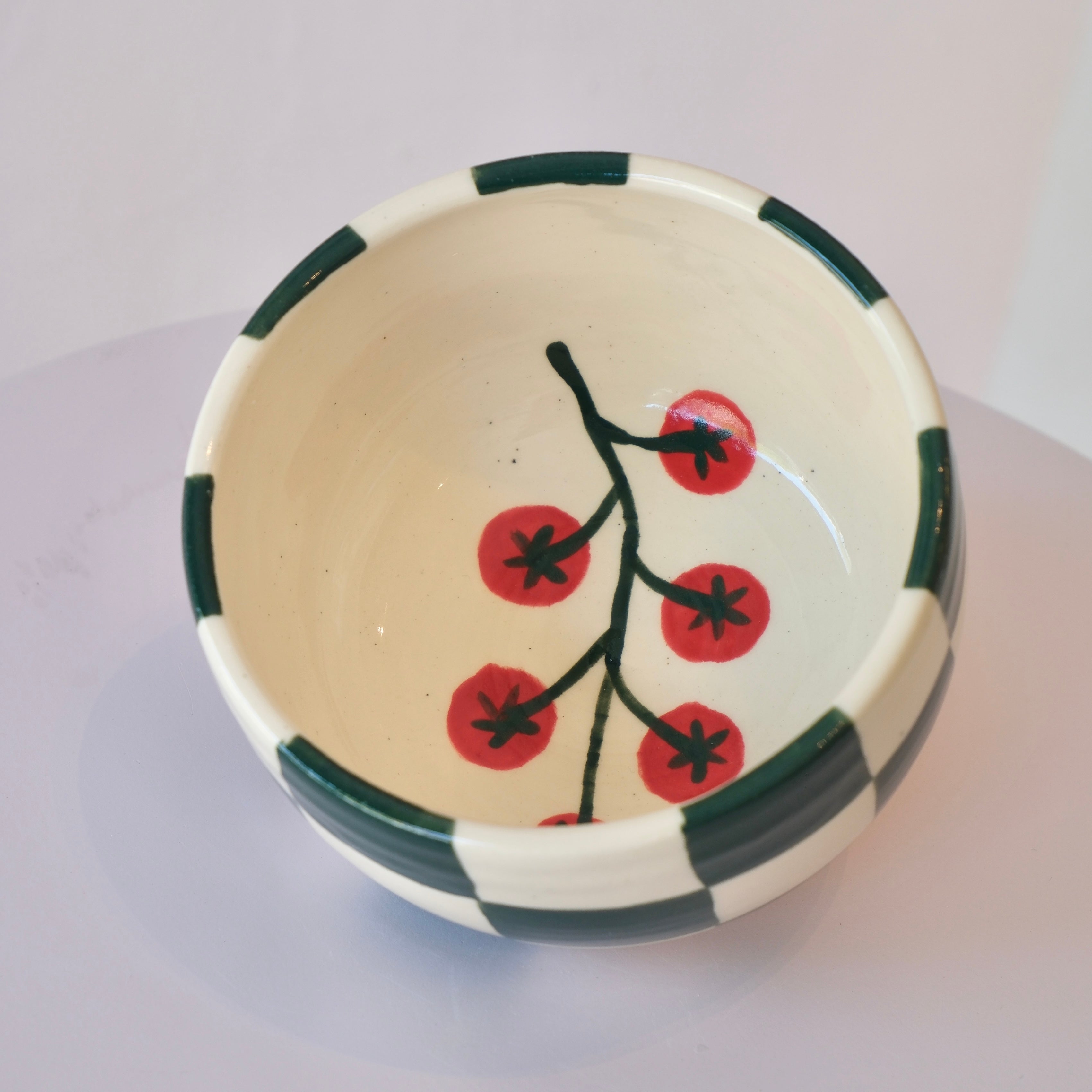 Checkered Tomato Breakfast Bowl – Posy Ceramics